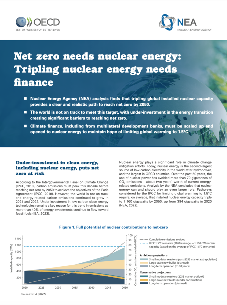 Net Zero Needs Nuclear Energy: Tripling Nuclear Energy Needs Finance - OurEnergyPolicy